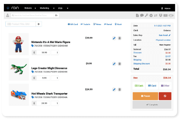 Toy Store Point of Sale Software | Rain Retail Software