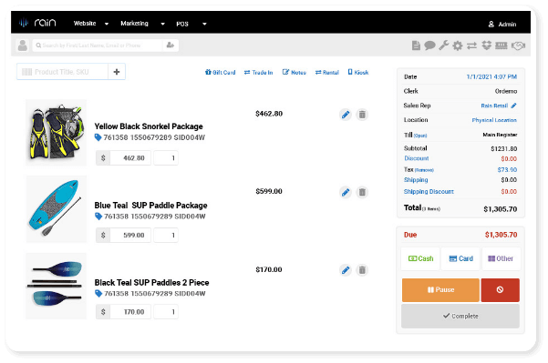 POS Software Made for Outdoor Retailers | Rain Retail Software